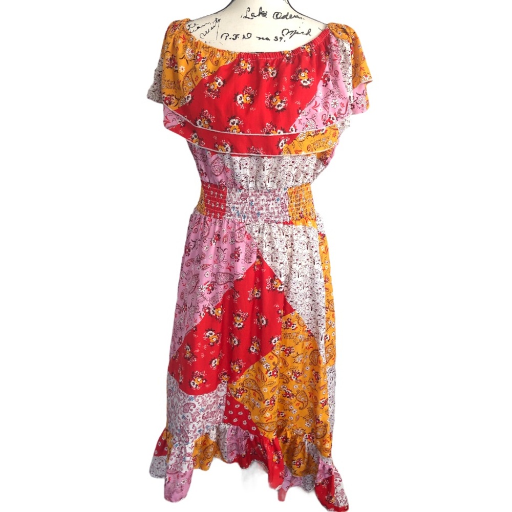 Mlle Gabrielle Boho Patchwork Dress - Gem